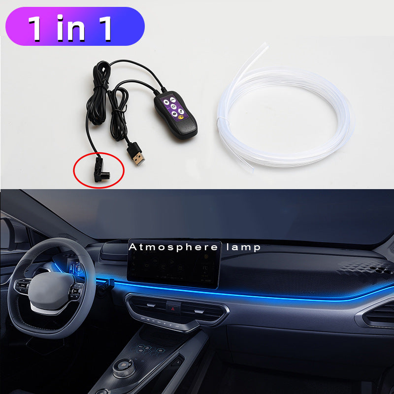 Car Led Atmosphere Lamp Usb Colorful Color Changing Center Console